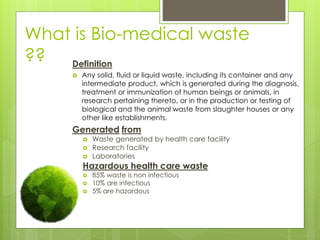 management of Bio medical waste | PPTX
