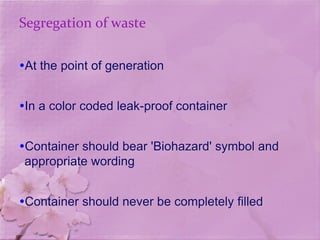 Biomedical waste management | PPTX