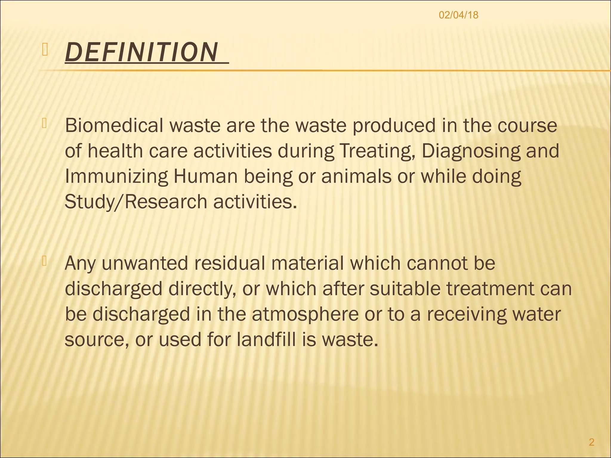 Biomedical waste management | PPT