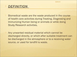Biomedical waste management | PPT