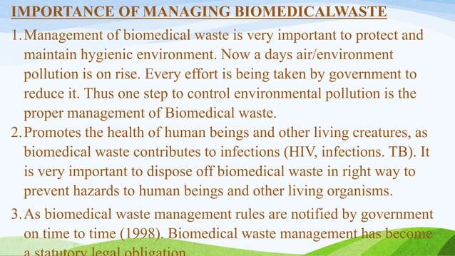 Bio medical waste management | PPTX