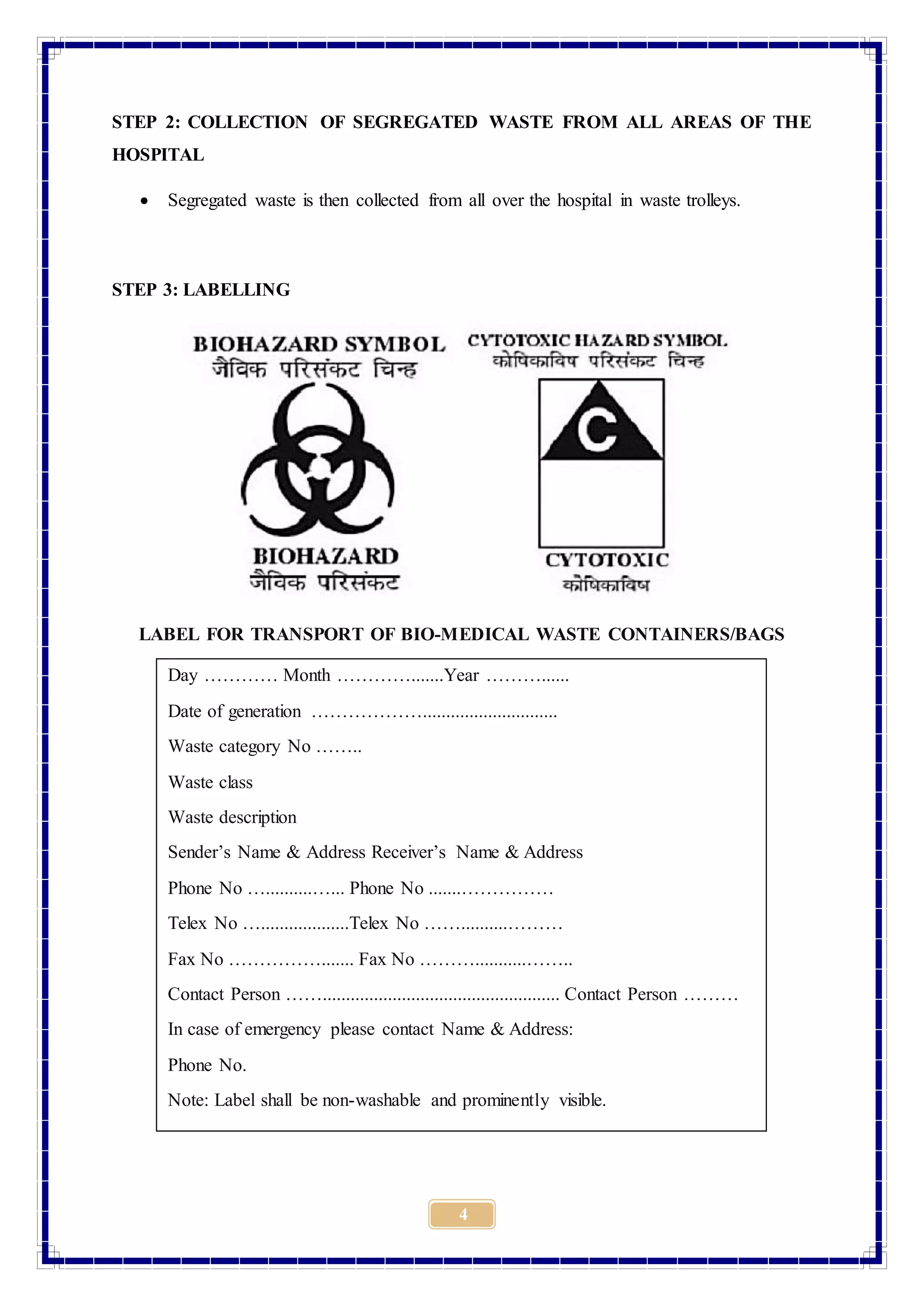 Biomedical Waste Management - BMW | DOCX