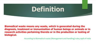 Biomedical waste management | PPTX