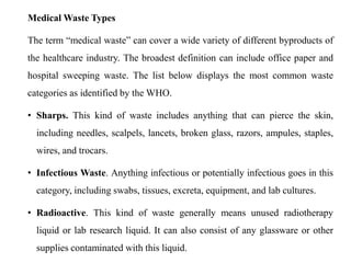 Biomedical waste management | PPTX