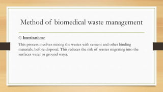 Biomedical waste management | PPT