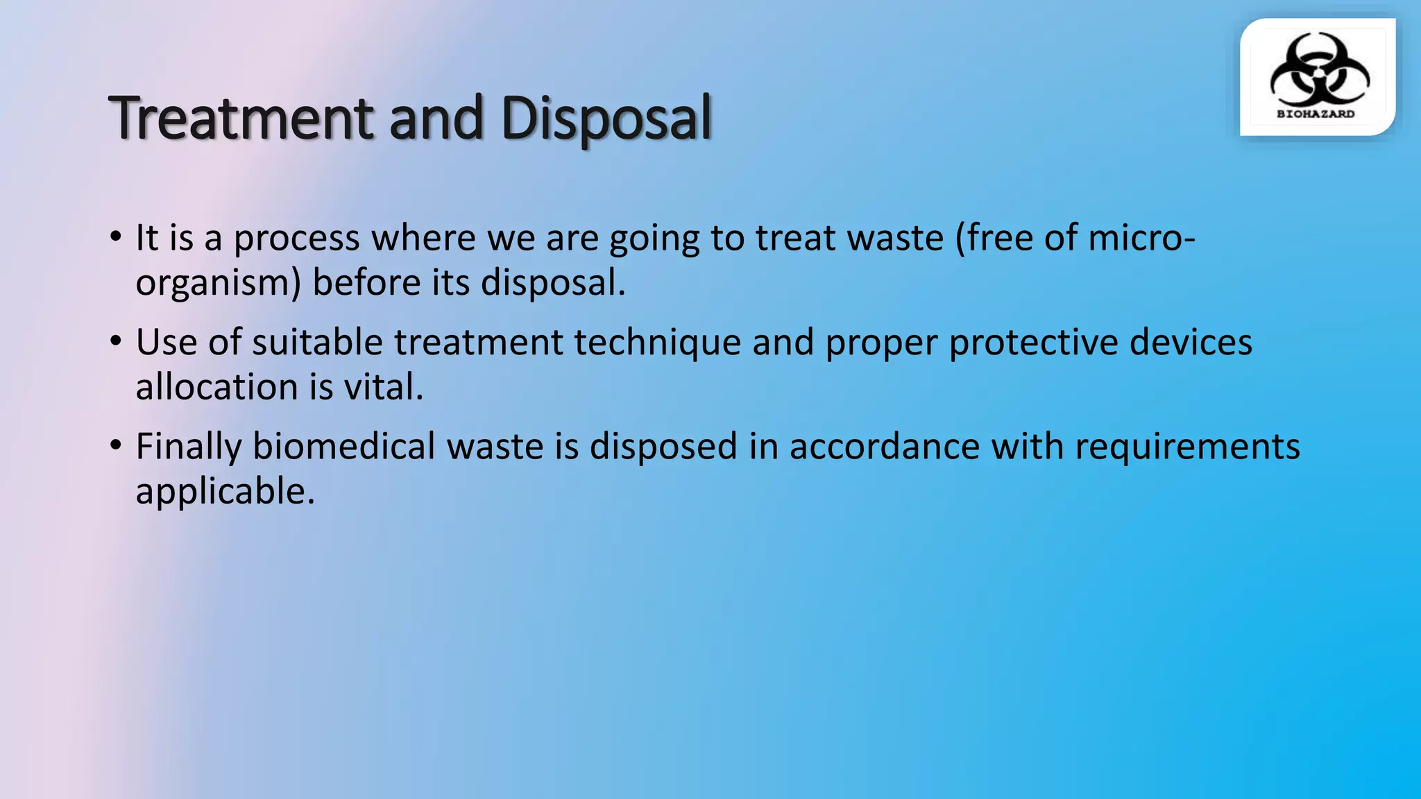 Biomedical waste management | PPTX