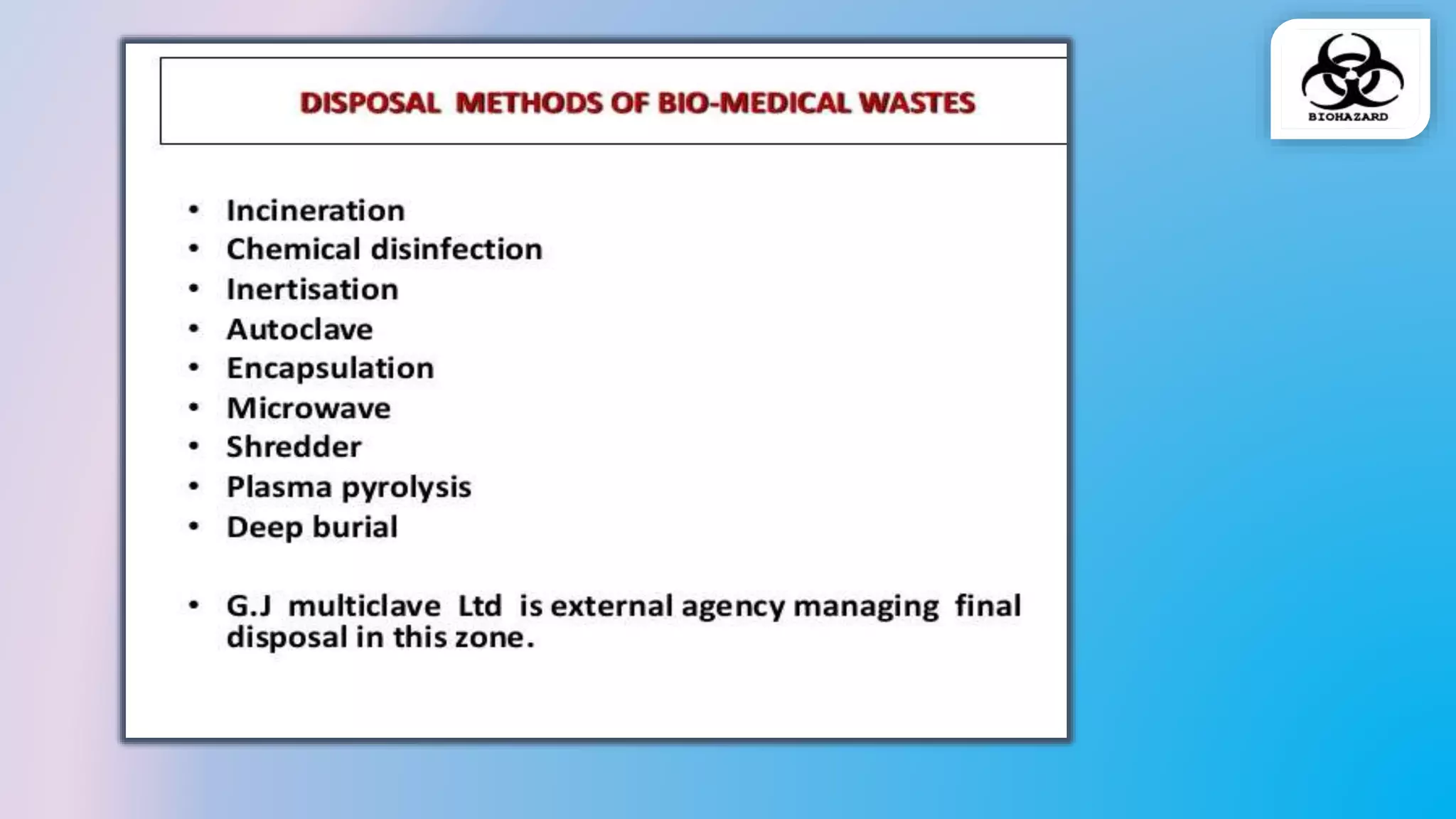 Biomedical waste management | PPTX