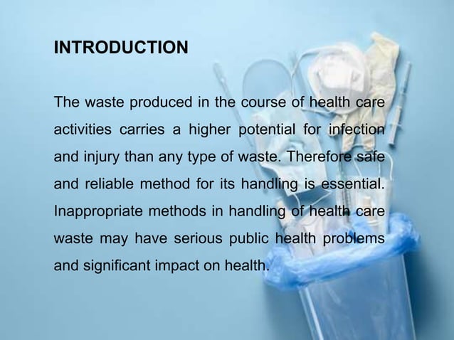 BIOMEDICAL WASTE MANAGEMENT .pptx | Infectious Diseases | Diseases and ...