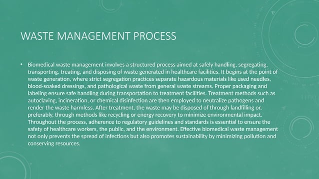 BIO MEDICAL WASTE MANAGEMENT.PROJECTpptx | PPTX