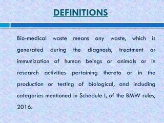 BIOMEDICAL WASTE MANAGEMENT…………………………,.. | PPTX