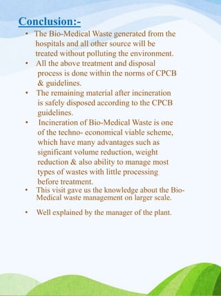 Bio medical waste management | PPTX