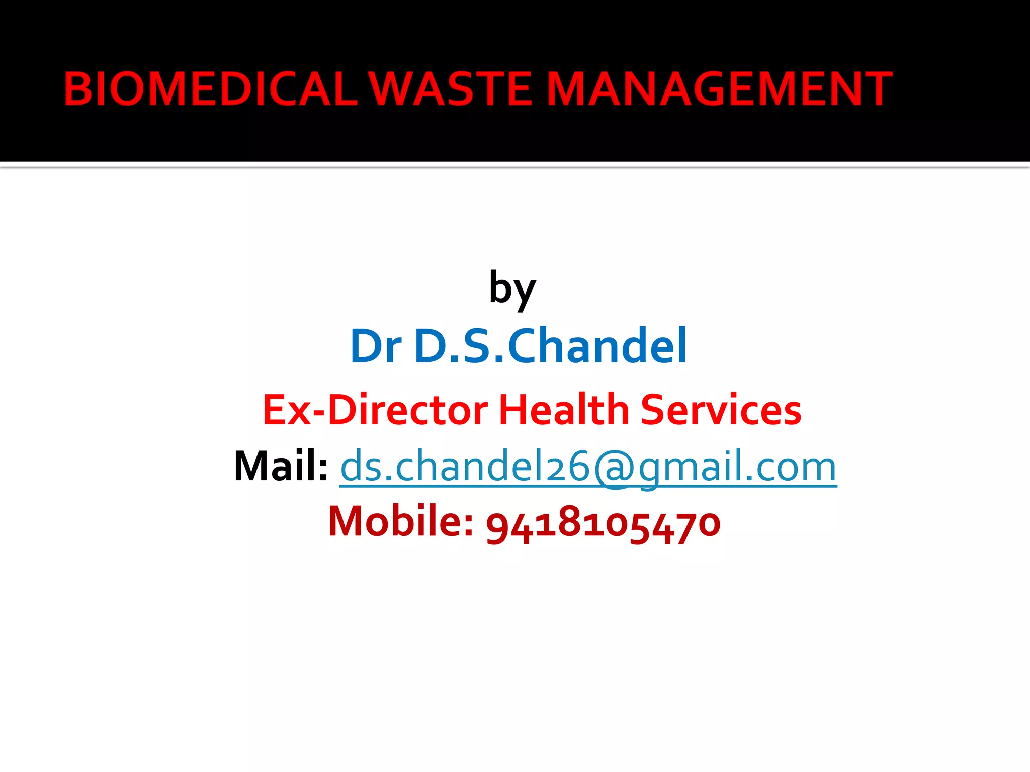 Biomedical waste management 2016 | PDF