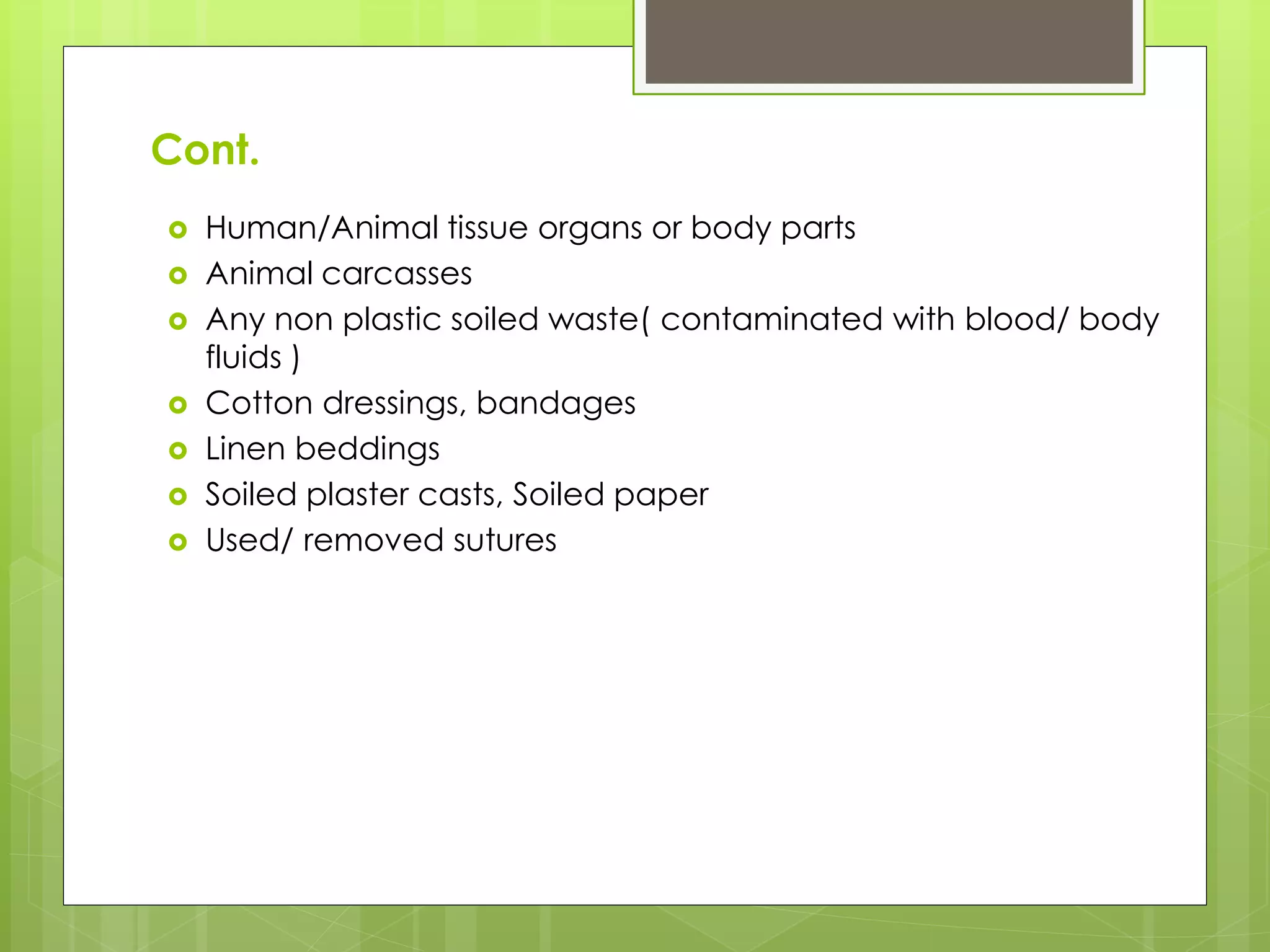 Bio Medical Waste Management And Handling Rules 1998 | PPTX