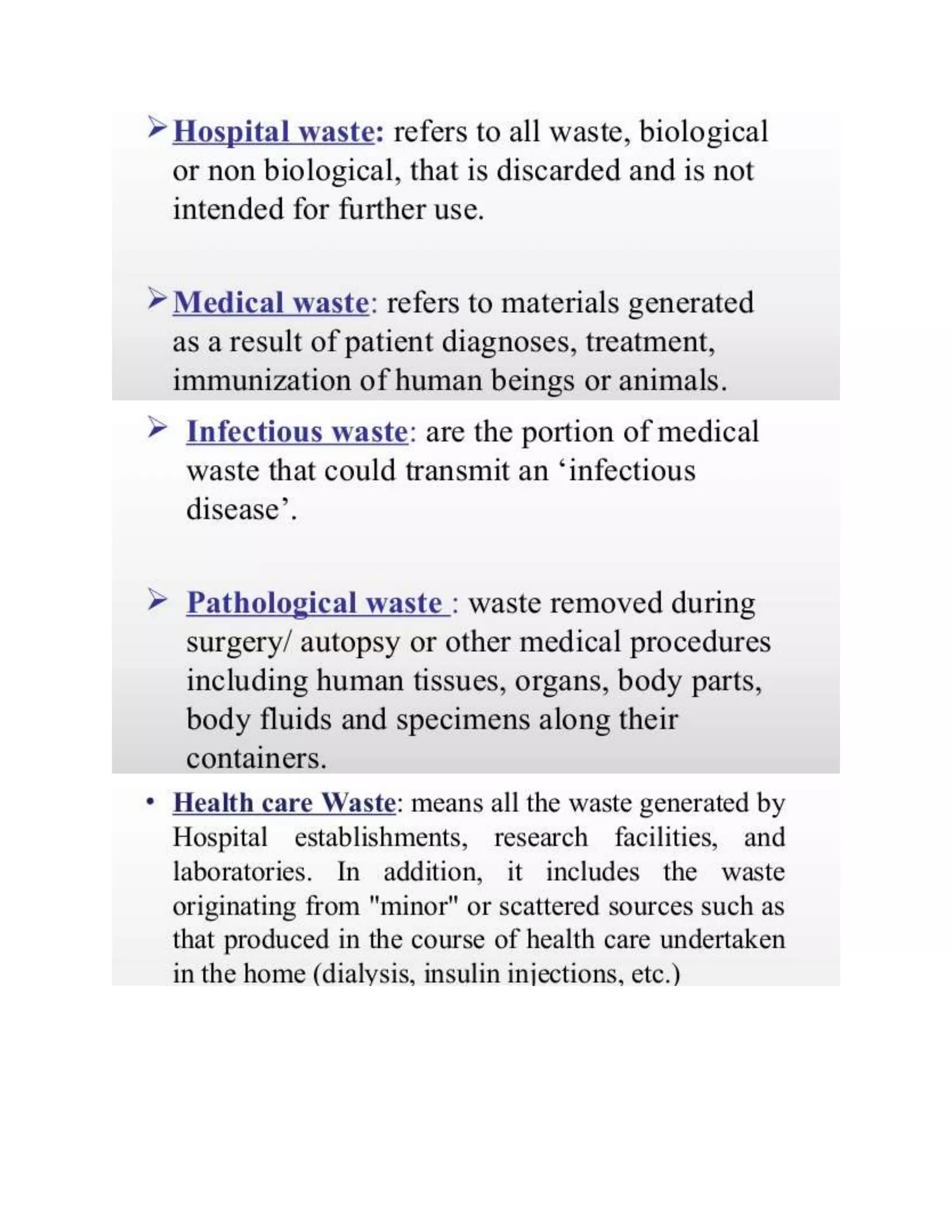 Bio medical waste management and handling rules 1998 | PDF