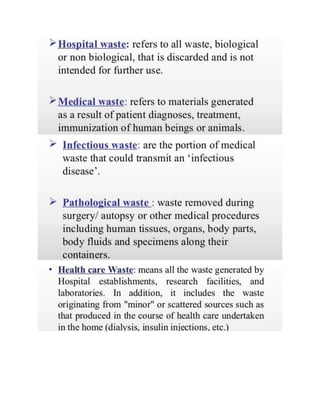 Bio medical waste management and handling rules 1998 | PDF