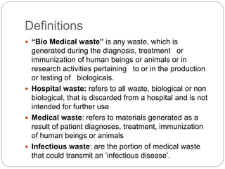 Biomedical waste management by DR. C P PRINCE | PPTX