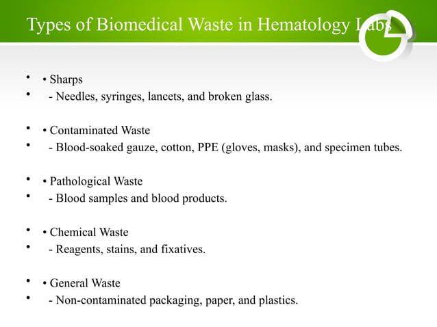 Biomedical_Waste_Management_Hematology_Lab.pptx | Blood Disorders ...