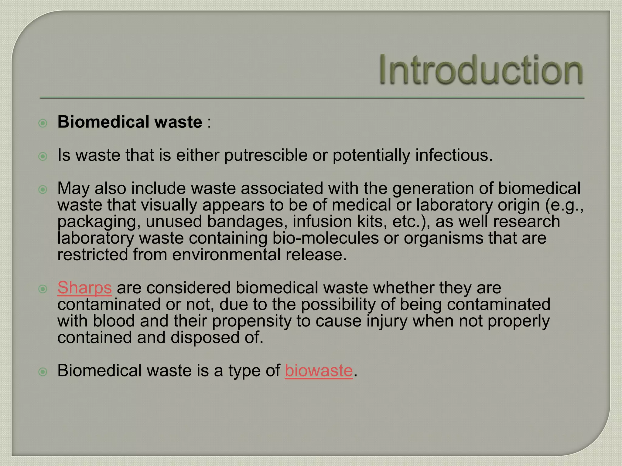 Biomedical waste management in blood bank | PPTX
