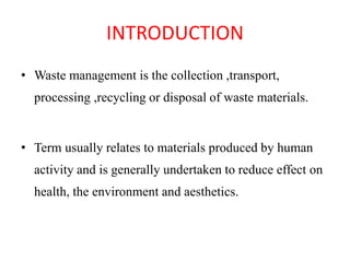 Biomedical waste management | PPTX