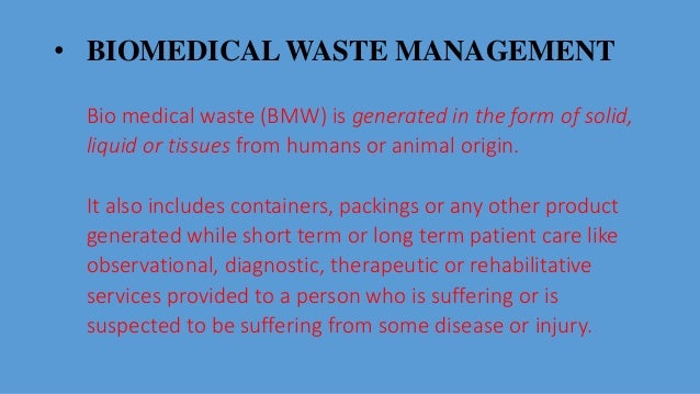Biomedical waste management ppt