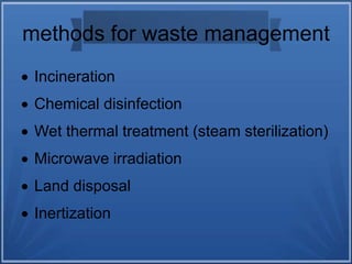 Biomedical waste management technology | PPTX