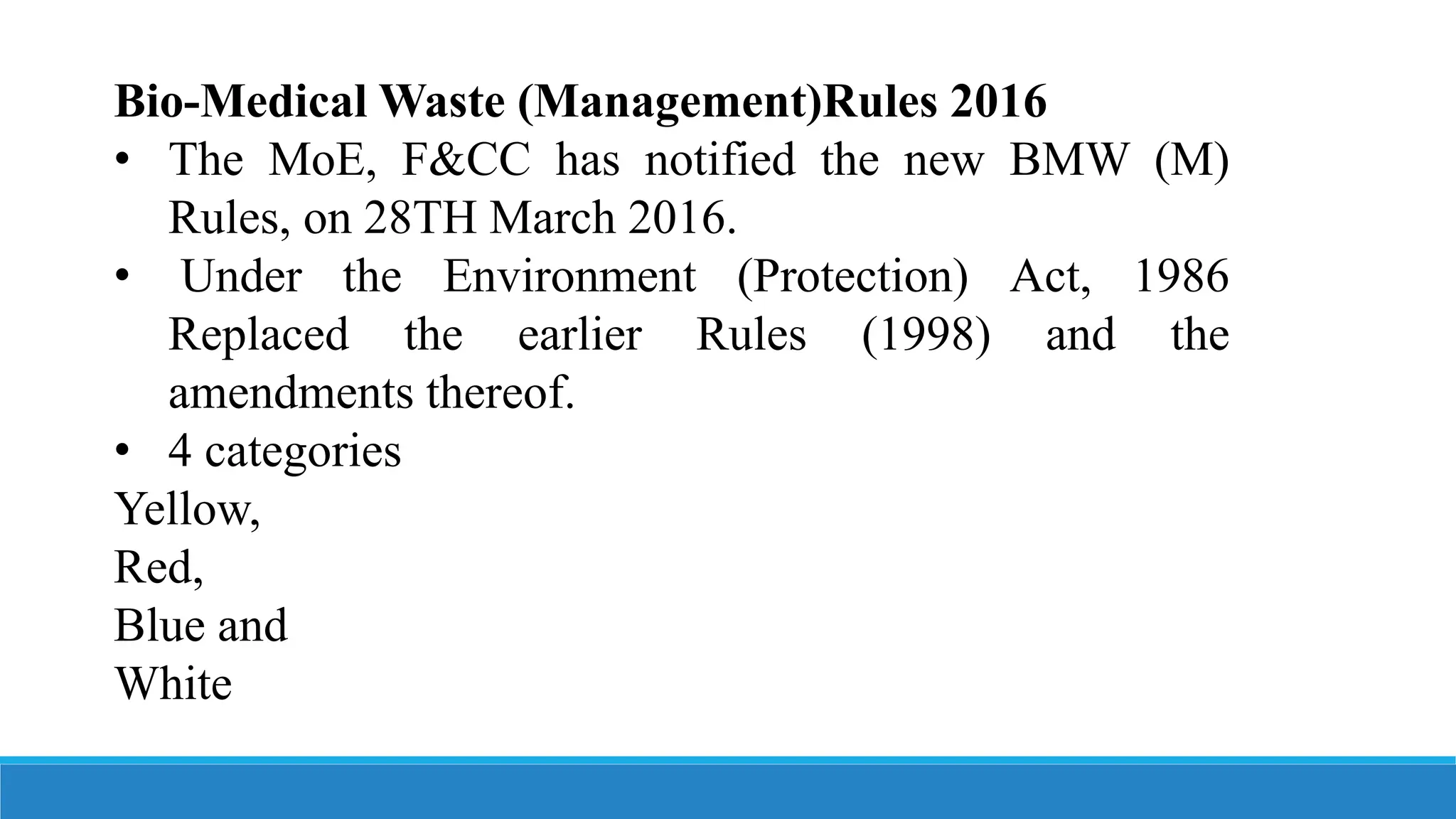 Biomedical waste managment. ppt, According to rules 2016 | PPTX