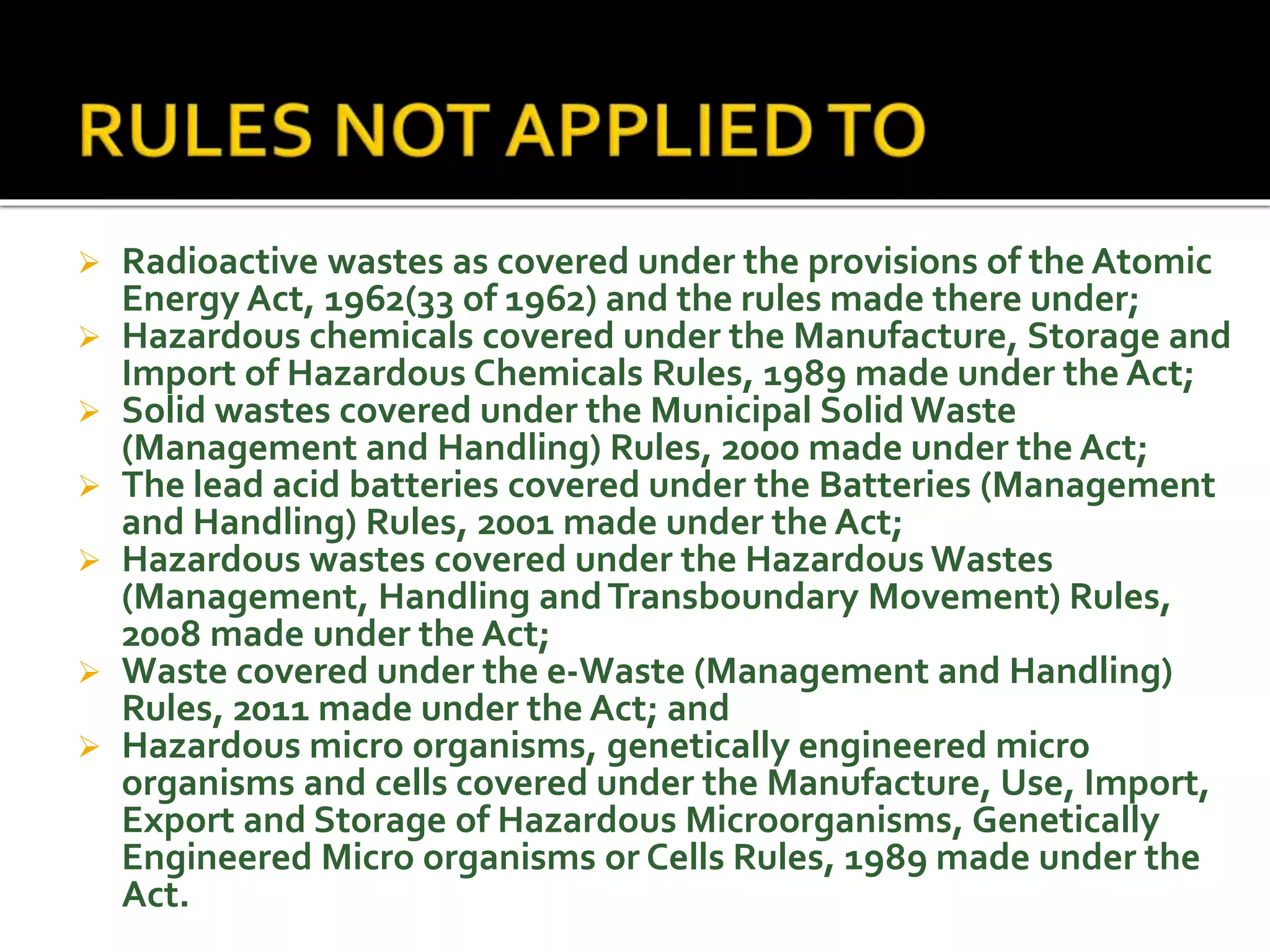 Bio-Medical Waste Management Rules, 2016 by Souvik Dhar | PPTX