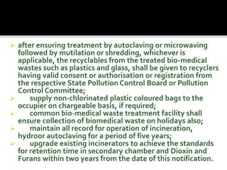 Bio-Medical Waste Management Rules, 2016 by Souvik Dhar | PPTX ...