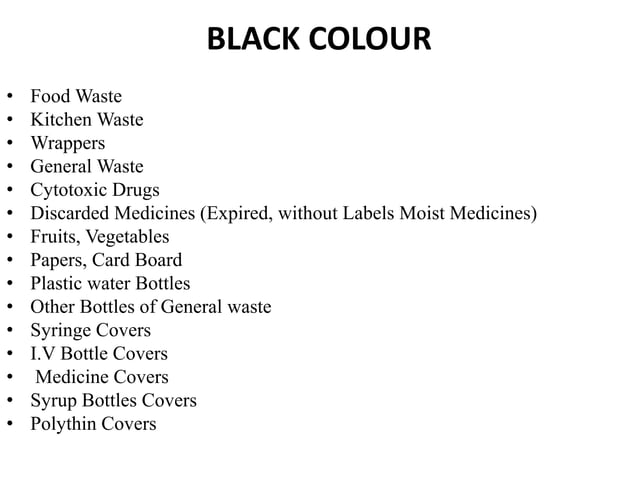 Bio medical waste segregation | PPTX