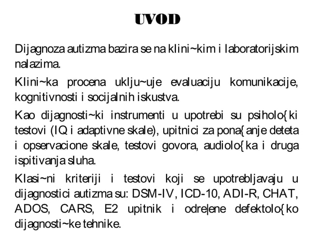 Dr. Vladimir Trajkovski - Biomedicinska dijagnostika na autizmot | PPT