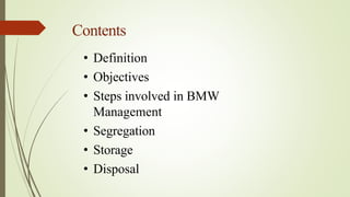 Bmw Waste Management Definition