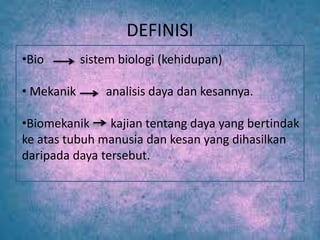 Biomekanik dalam sukan | PPTX