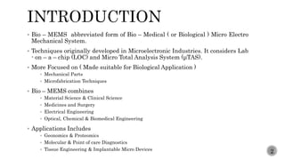 Role of Bio Mems in Novel Drug Delivery | PPTX