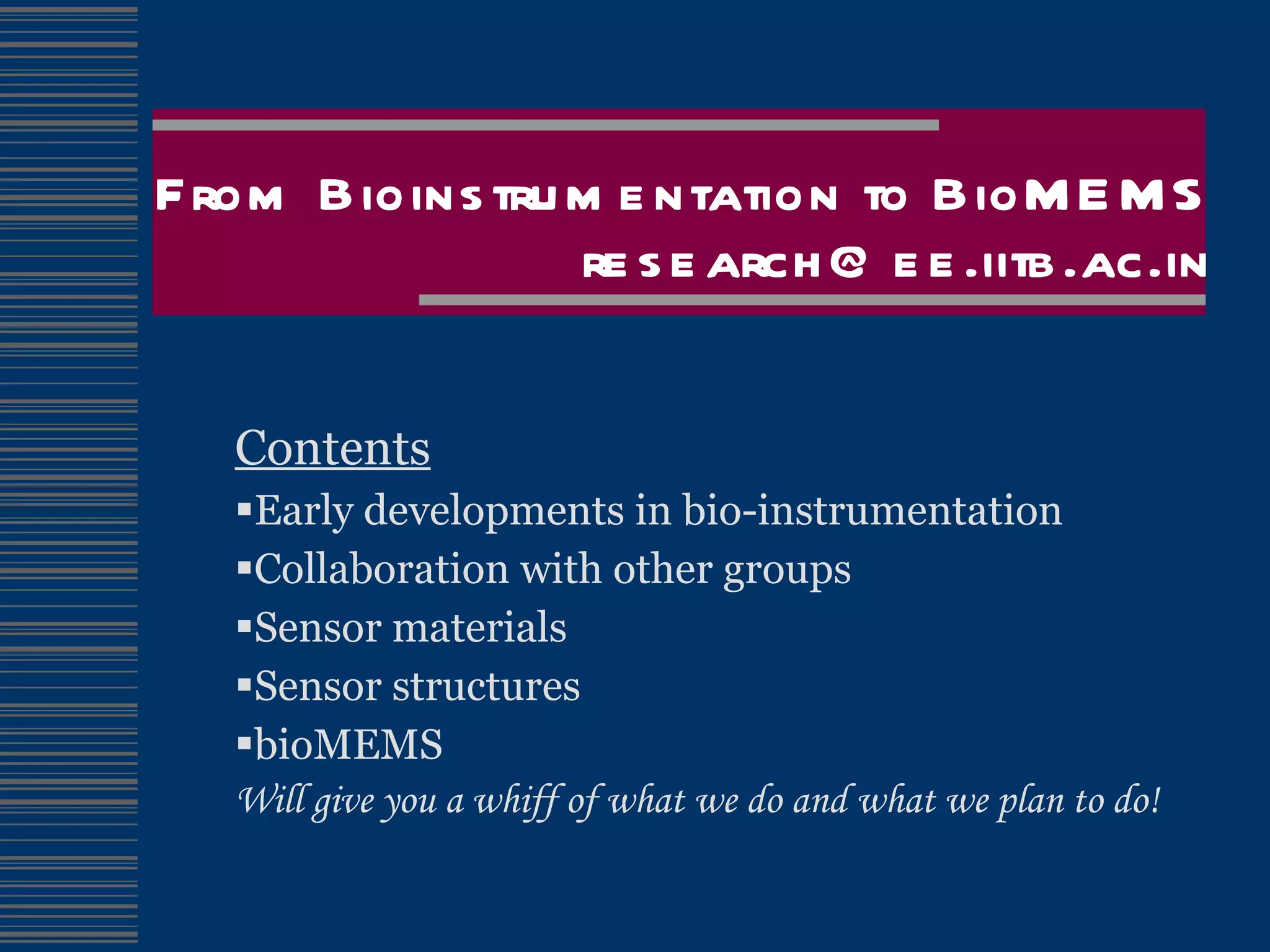 Bio mems lal-1 | PPT