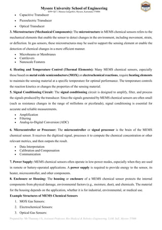 Bio MEMS 21BR741 MODULE 01 NOTES MUSE Mys | PDF