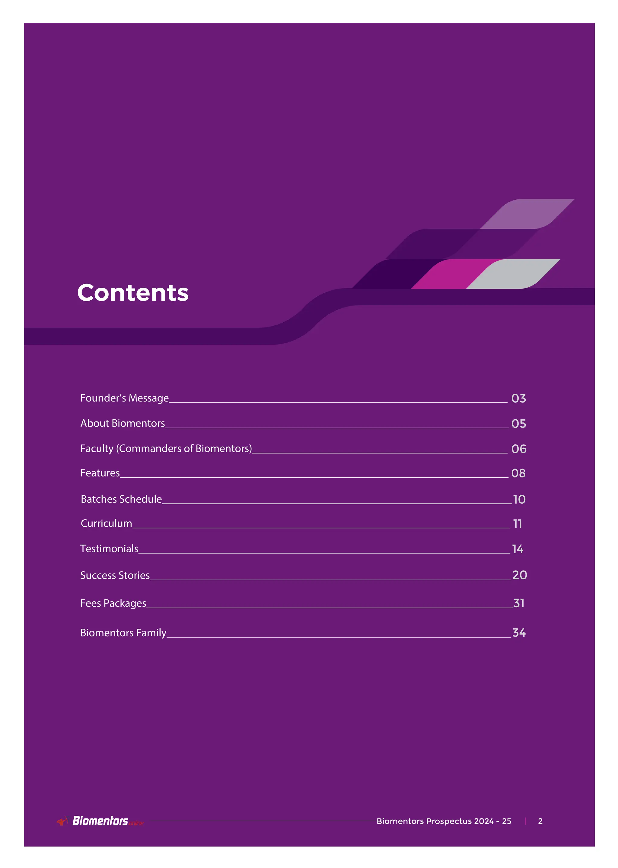 Biomentors Prospectus : NEET Online Medical Entrance Coaching 2024 pdf ...