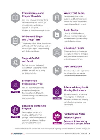 Biomentors Prospectus : NEET Online Medical Entrance Coaching 2024 pdf ...