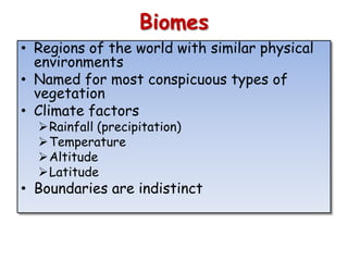 Biomes | PPSX | Geography | Science