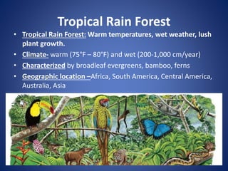 Glencoe Biology Chapter 3 Communities Biomes and Ecosystems | PPTX ...