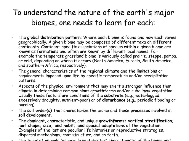 Biomes & Ecosystems | PPT | Biological Sciences | Science