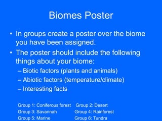 Biomes (1) | PPT | Geography | Science