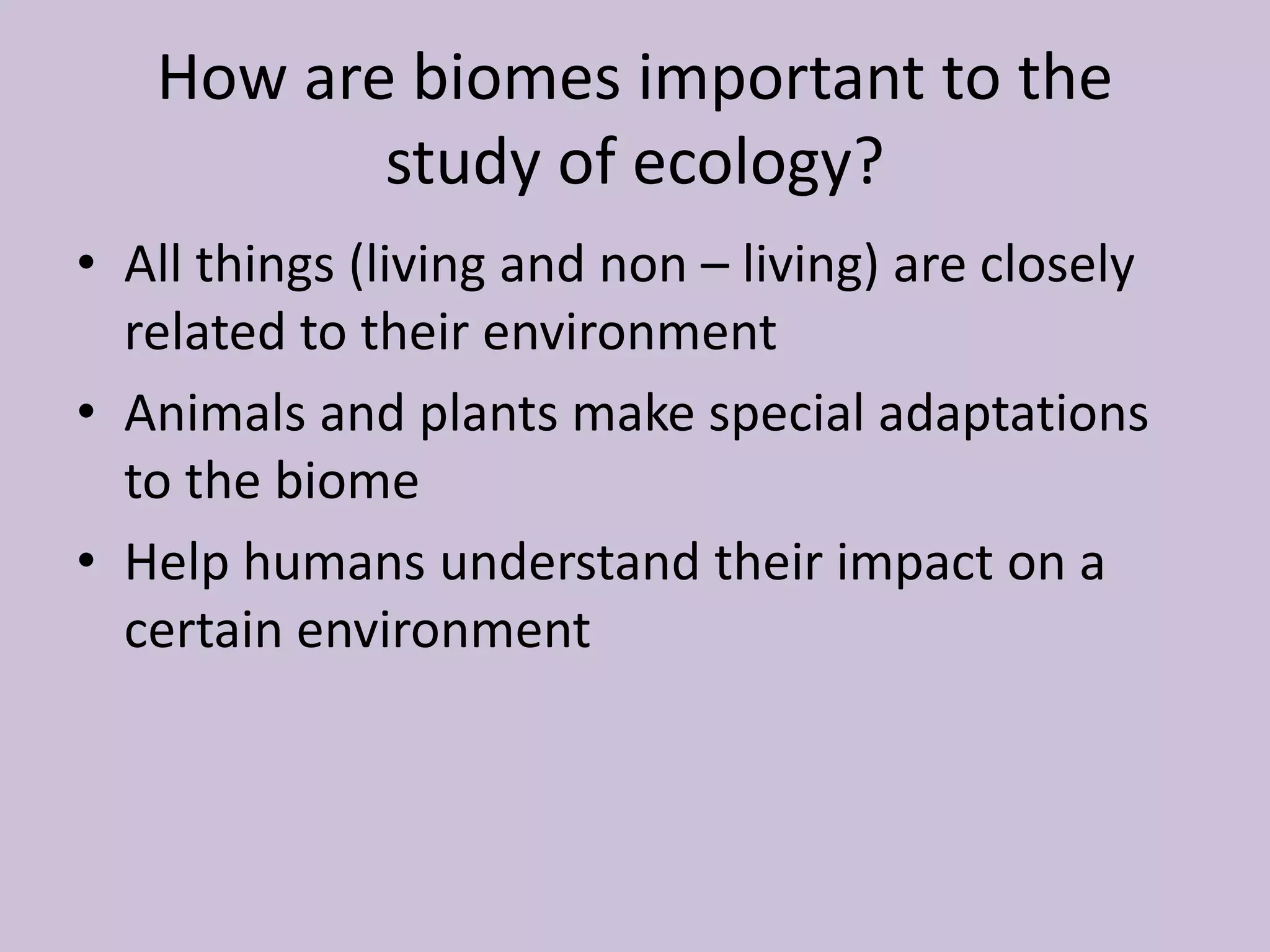 Biomes and climate | PPTX
