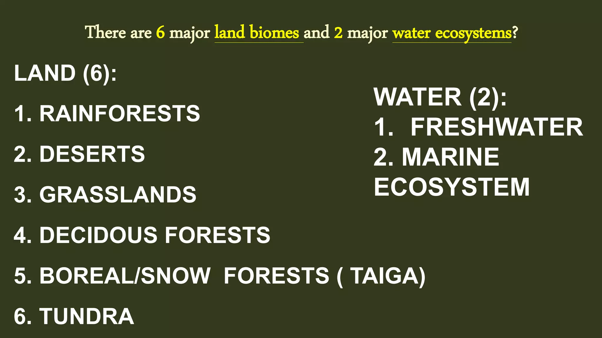 Biomes and ecosystems | PPTX