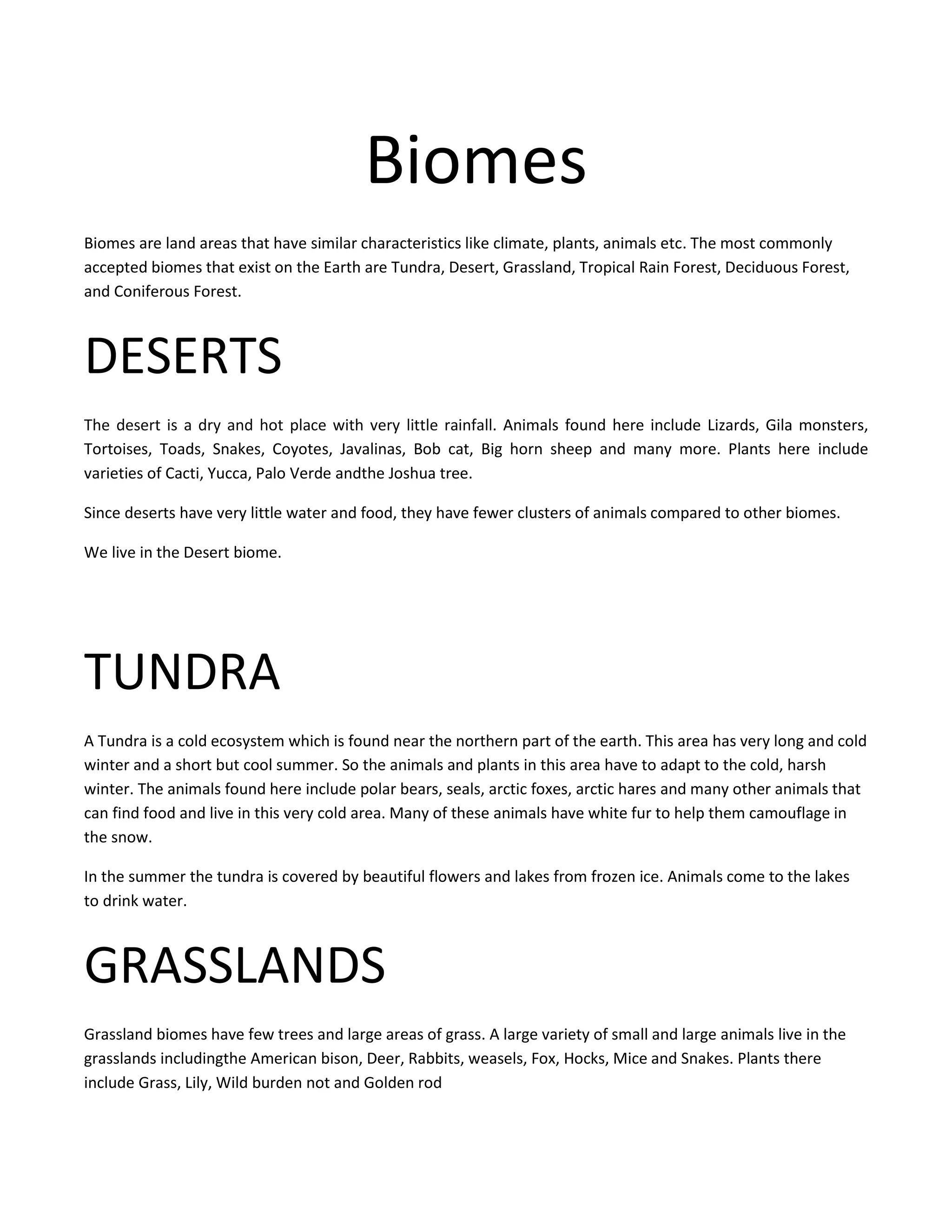 Biomes of north america all | PDF