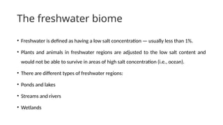 Biomes of the Worlds for undergraduate students | PPTX