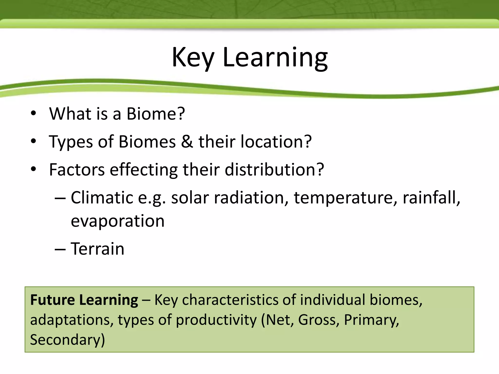 An Introduction to Biomes | PPT