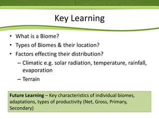 An Introduction to Biomes | PPTX