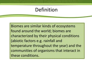 An Introduction to Biomes | PPTX