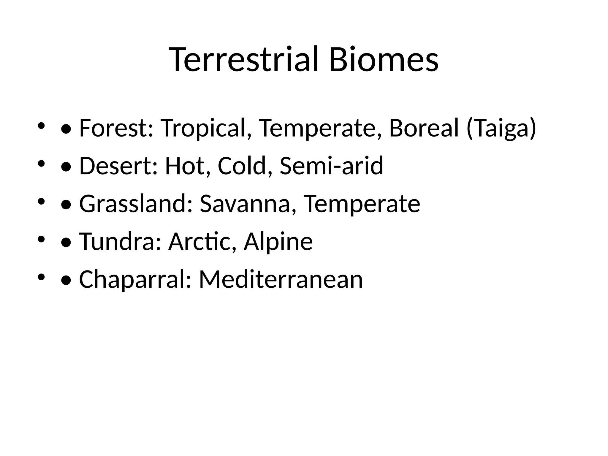 Types of biomes and its importance required for humans | PPTX