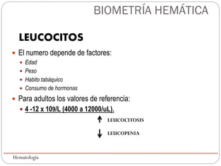 Biometría hemática | PPTX